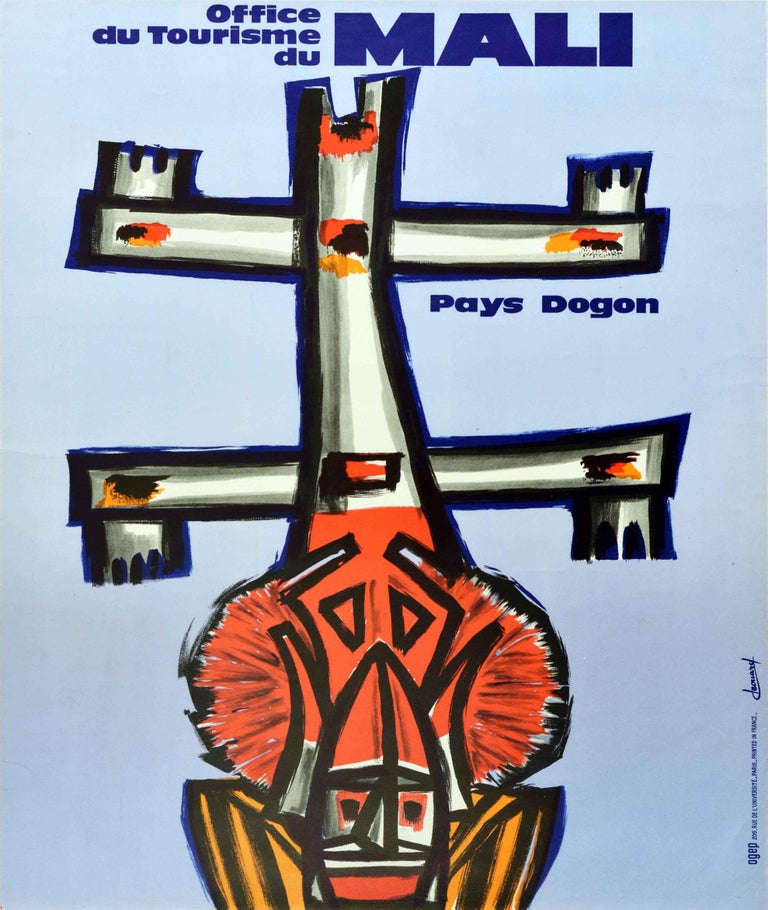 Drouard - Original Vintage Travel Poster Mali Land Of Dogon West Africa ...