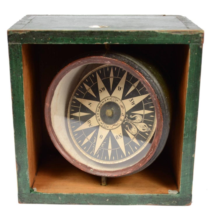 Dry Magnetic Compass Signed J. S. Stockholm, Early 19th Century at 1stDibs