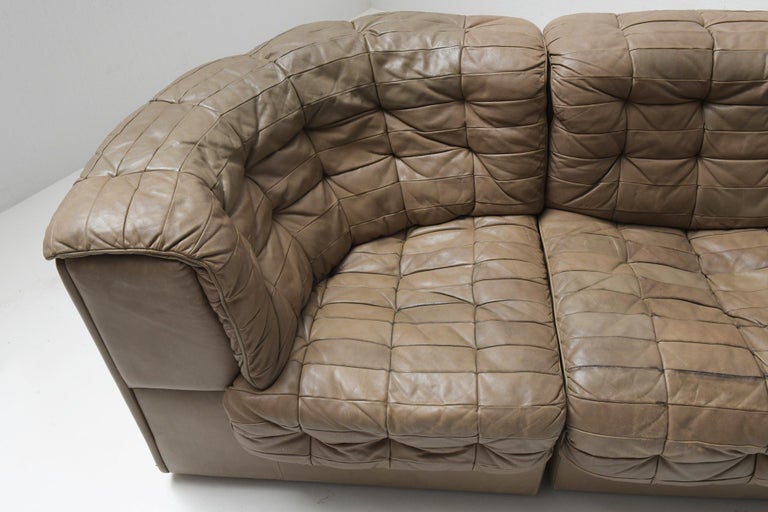 Ds 11 Modular Sofa in Brown Patchwork Leather by De Sede Team for De ...