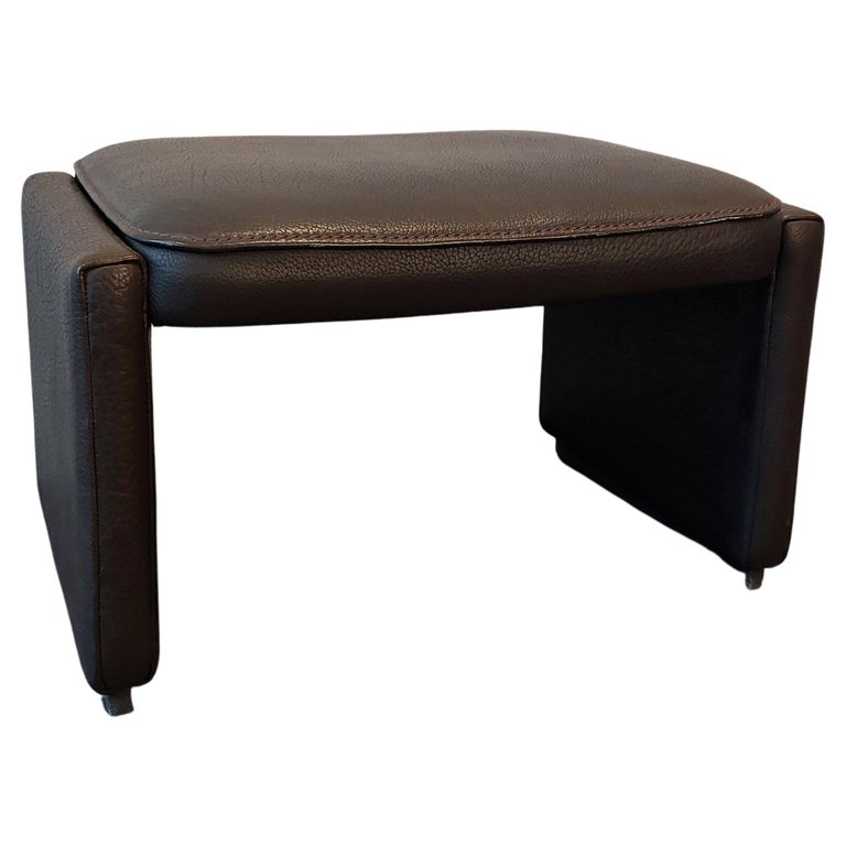 DS-50 Dark Brown Leather Ottoman by The Sede, Switzerland 1970's at 1stDibs