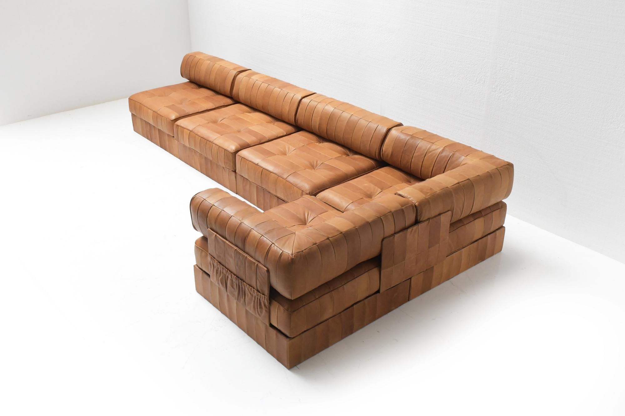 DS 88 in New Cognac Patchwork Leather, De Sede Team, De Sede For Sale at 1stDibs