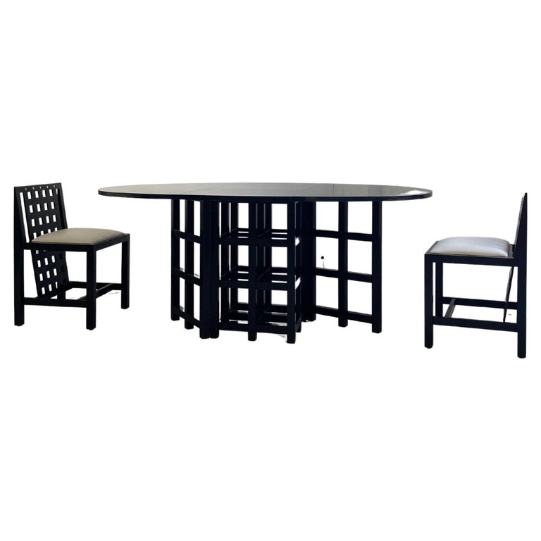 DS1 Table and 4 DS3 Chairs Dining Set by Charles Rennie Mackintosh for ...