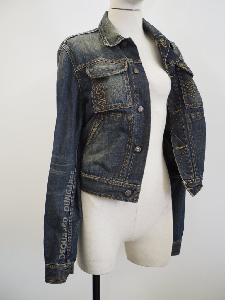 Dsquared denim jacket For Sale at 1stDibs