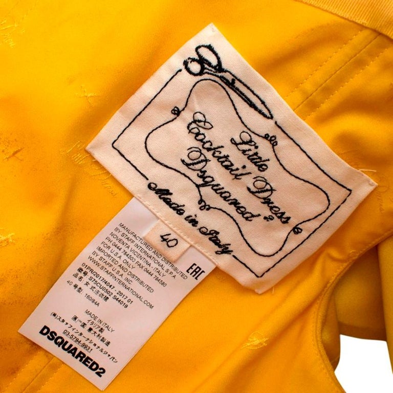 DSquared2 Lemon Yellow Colby 'Little Cocktail Dress' - Worn by Alesha ...