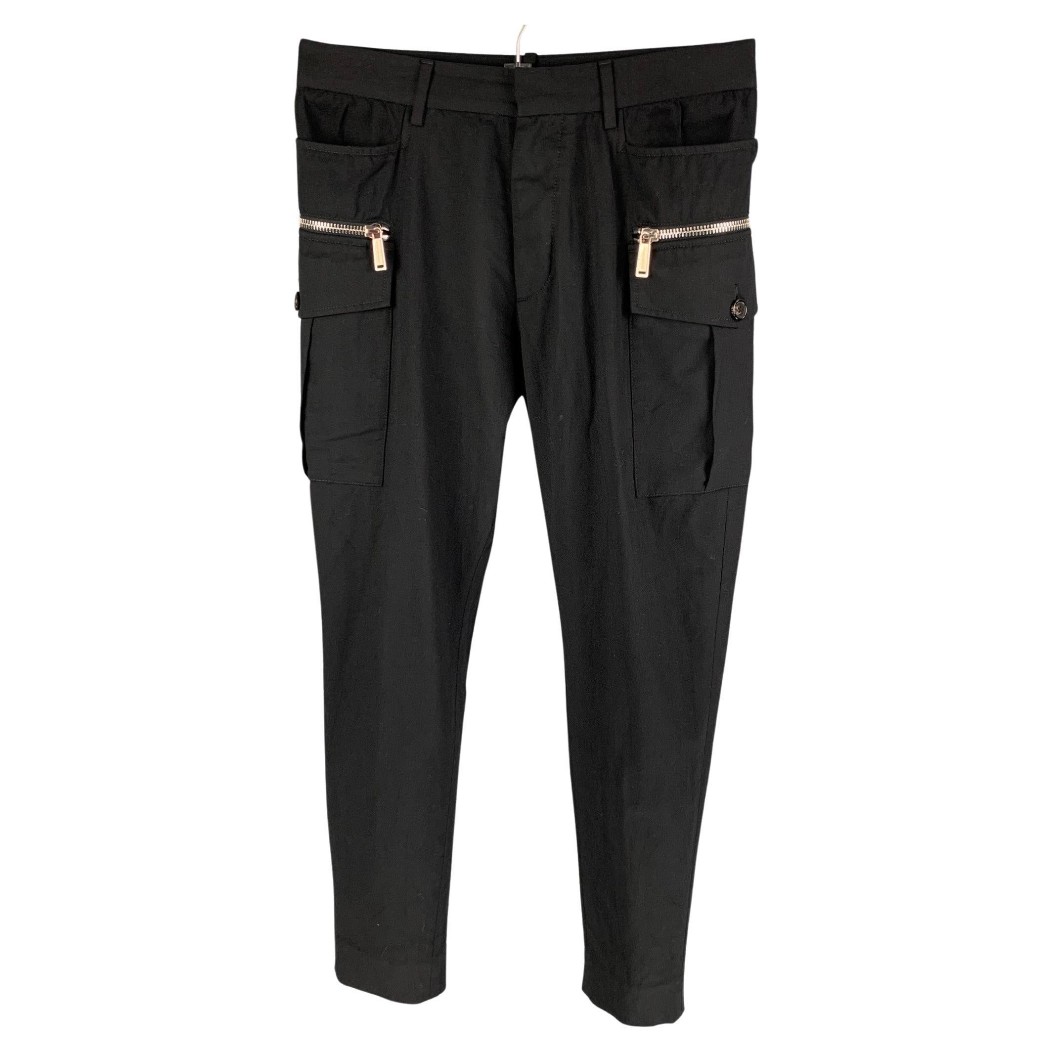 DSQUARED2 Size 32 / IT 48 Black Denim Button Fly Jeans at 1stDibs ...