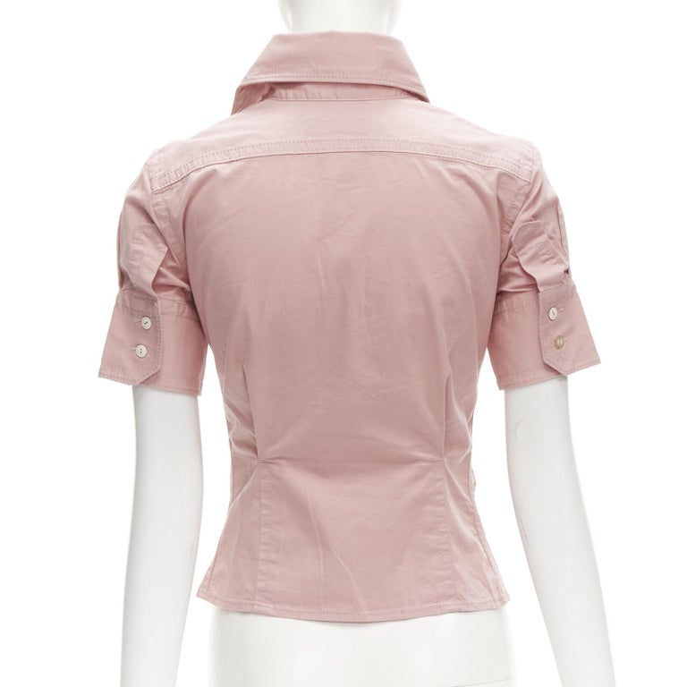 DSQUARED2 Vintage Topscout 1964 pink girl scout uniform shirt IT38 XS ...