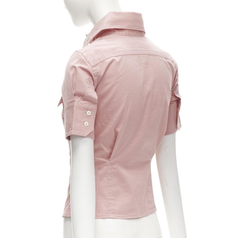 DSQUARED2 Vintage Topscout 1964 pink girl scout uniform shirt IT38 XS ...