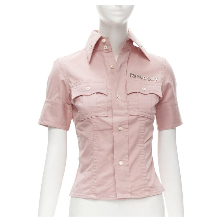 DSQUARED2 Vintage Topscout 1964 pink girl scout uniform shirt IT38 XS ...