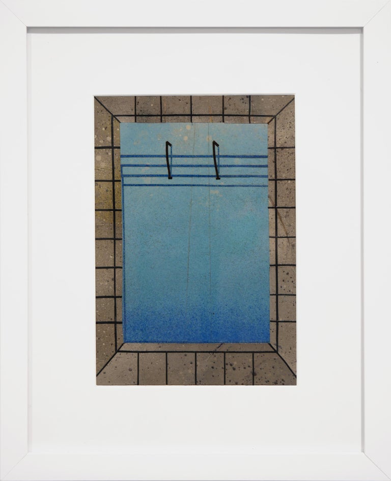 DUAL - "Deep End" Contemporary Abstract Mixed Media Swimming Pool ...