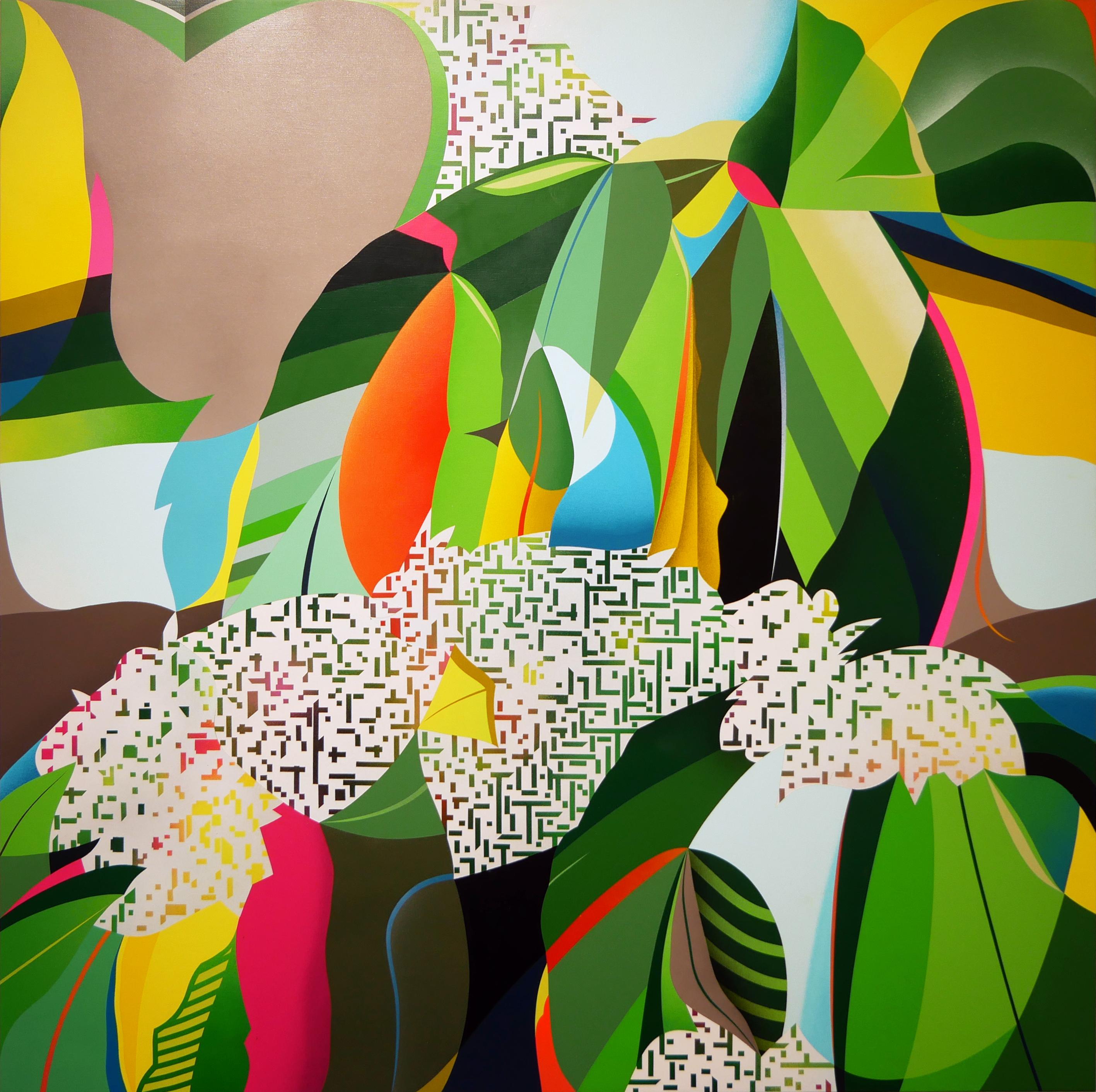 DUAL - "Kite in the Trees" Contemporary Tropical Jungle Foliage ...