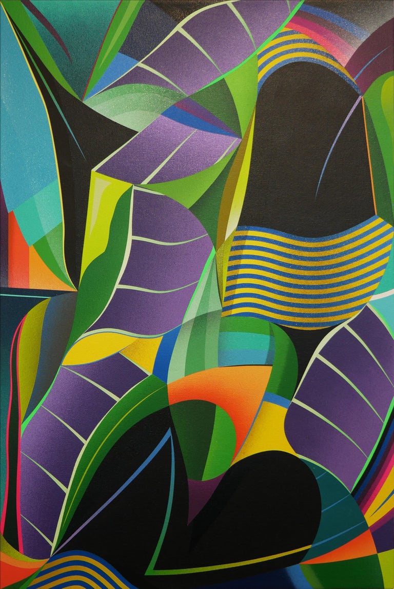 DUAL - "King Kong Coleus" Contemporary Tropical Jungle Foliage Abstract ...