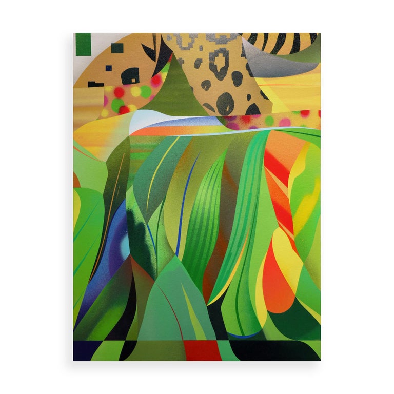 DUAL - "Poison Arrow Leopard" Contemporary Tropical Jungle Foliage ...