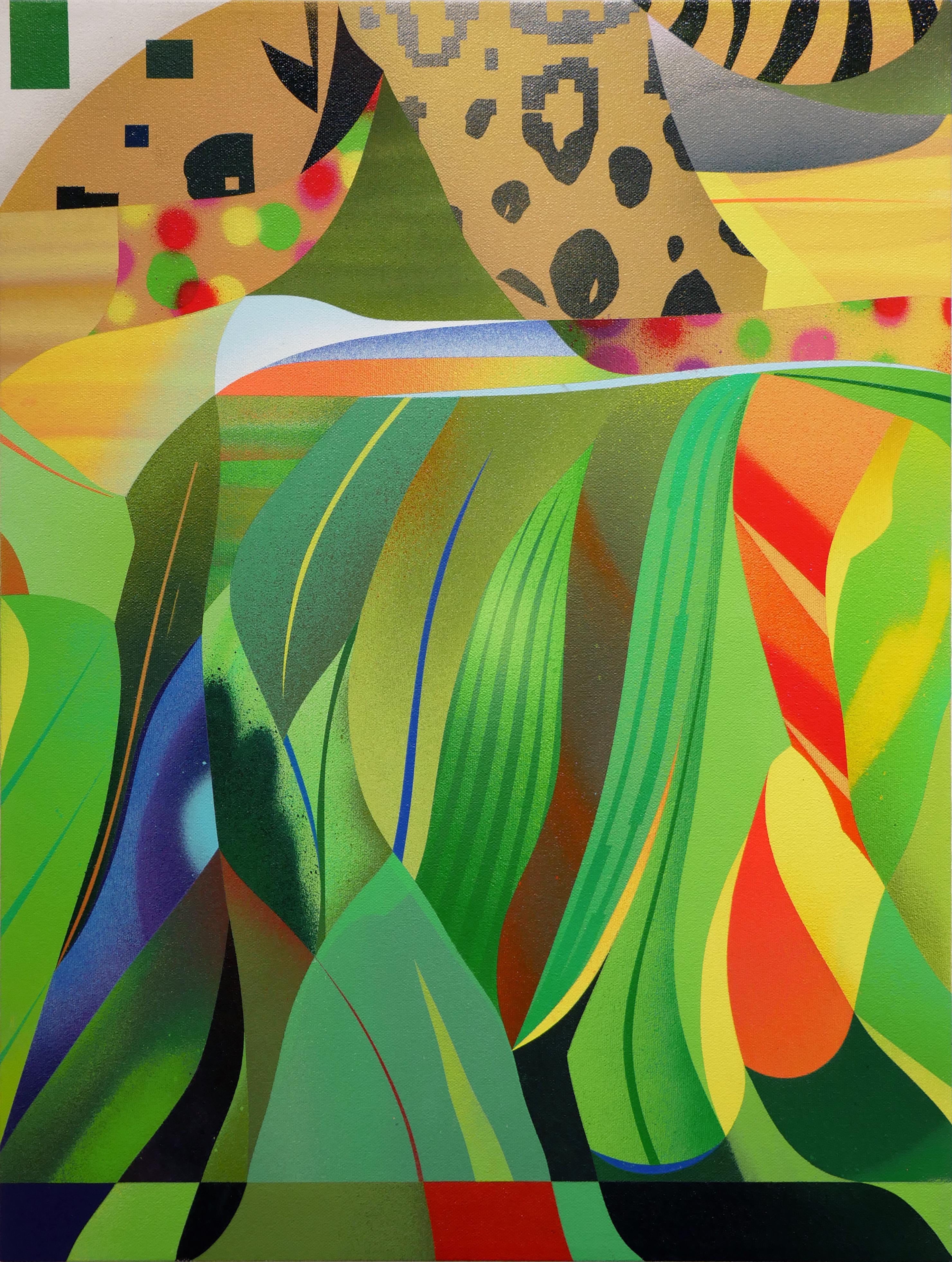 DUAL - "Greenhouse II (Left)" Contemporary Tropical Jungle Foliage ...