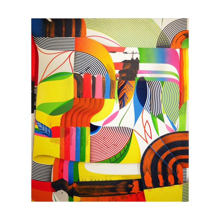 DUAL - "Tropical Boom" Colorful Contemporary Tropical Jungle Foliage ...