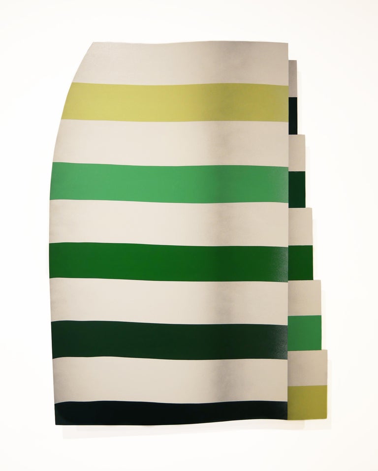 DUAL - "Variegated Dracaena" Contemporary Green Tropical Jungle Foliage ...