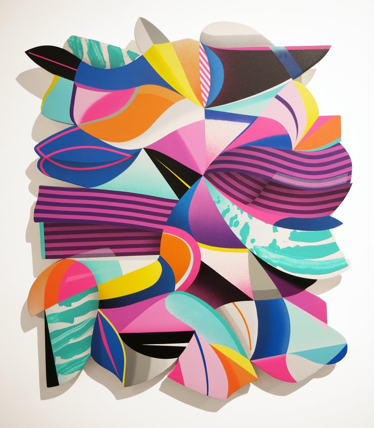 DUAL - "Wipeout" Contemporary Tropical Jungle Foliage Abstract Shape ...