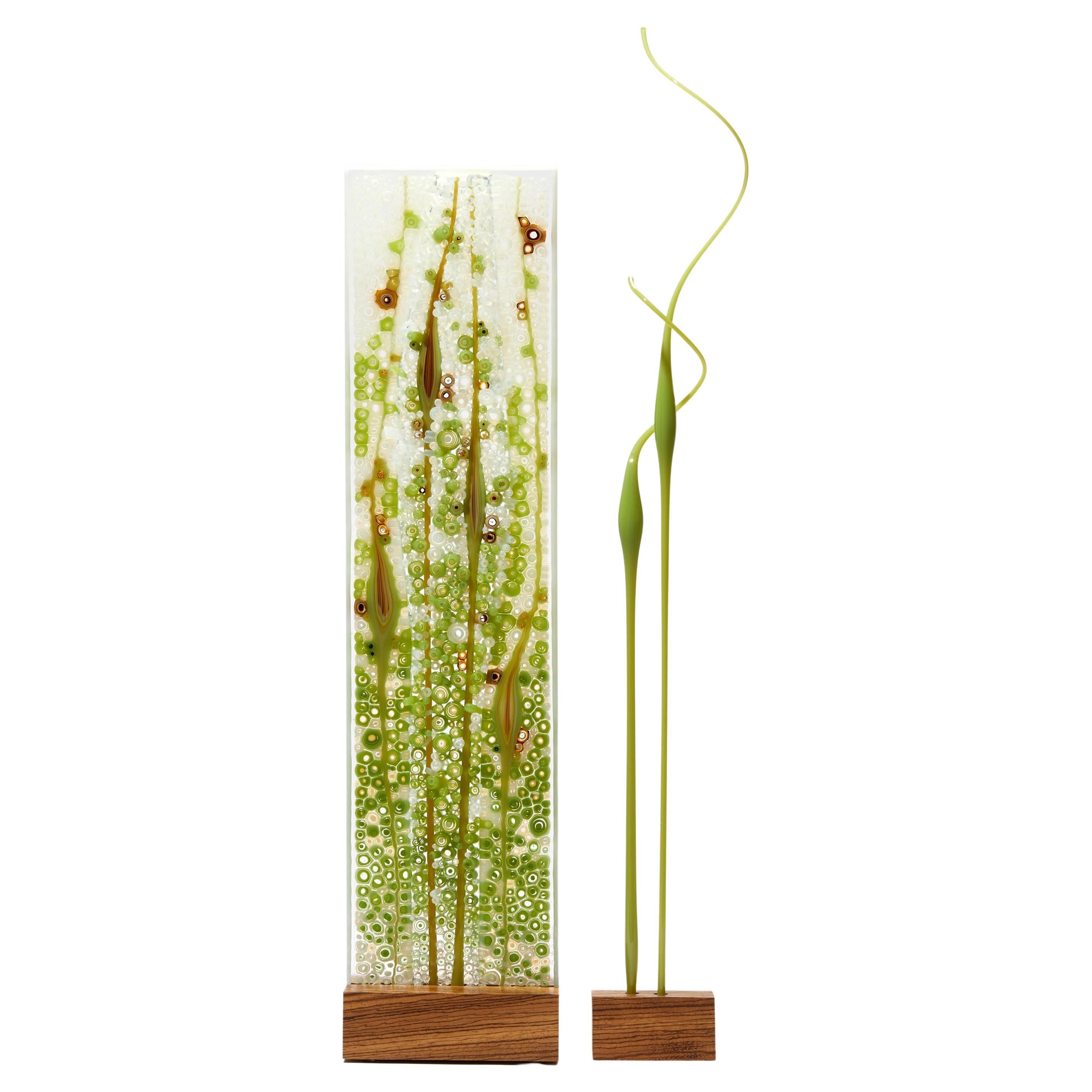 Takamaka La Digue, a Unique Green and Red Glass Sculpture by Sandra A ...