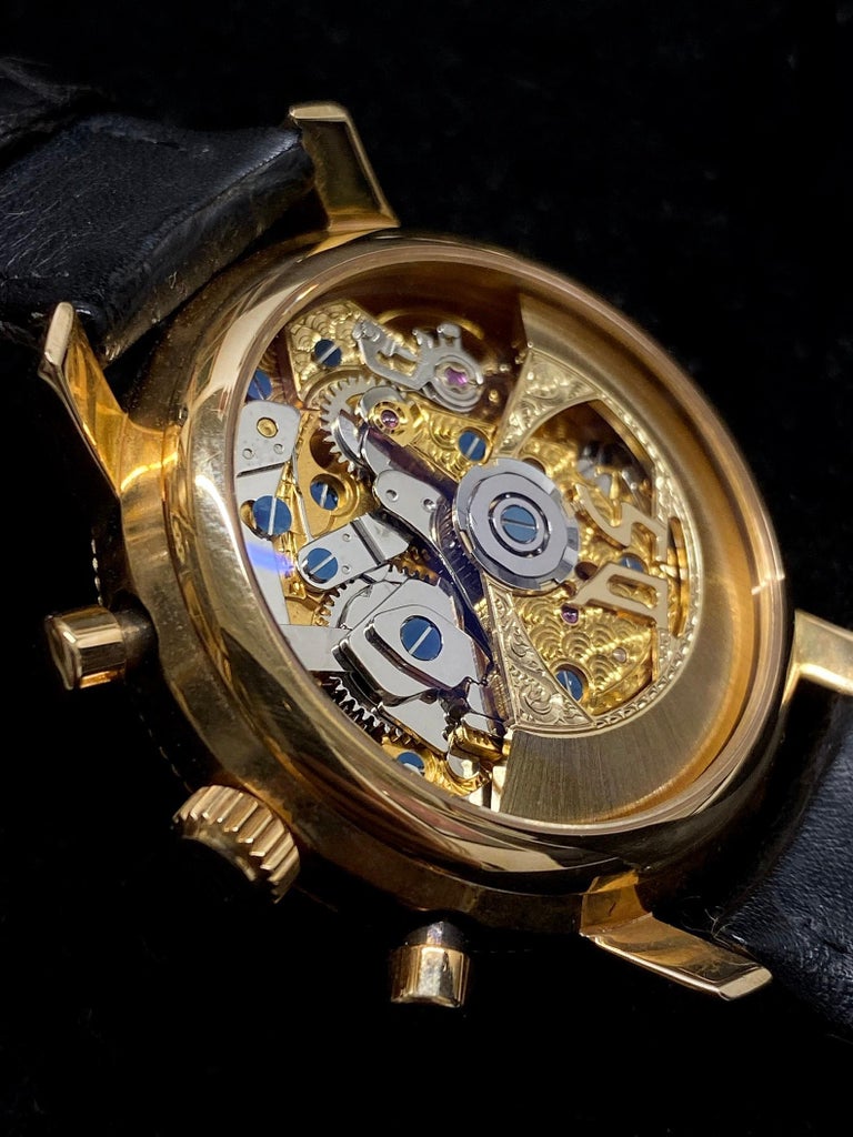 Dubey and Schaldenbrand Calendar Date 18k Rose Gold Chronograph W/ Coin ...