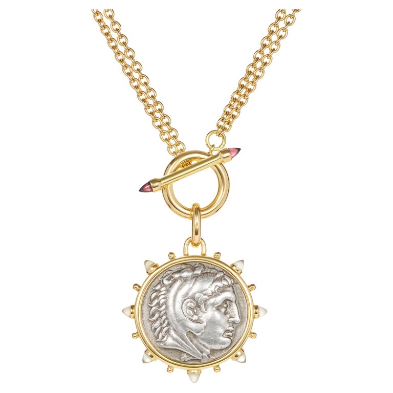 Dubini Alexander the Great Ancient Silver Coin Medallion Gold Toggle ...