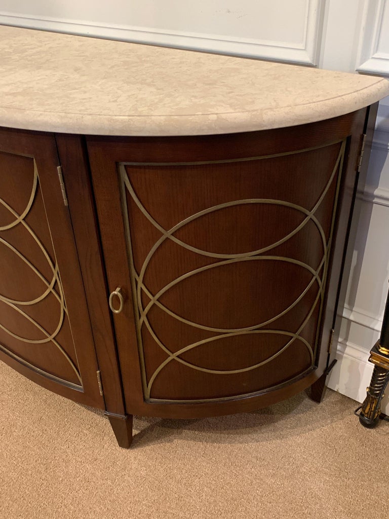 Duchamp Demilune Sideboard with Satillia Marble Top, by Hickory Chair ...