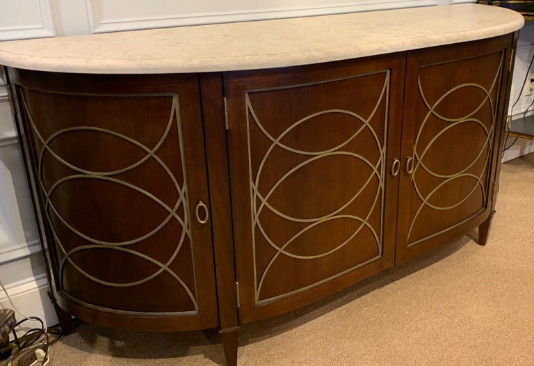 Duchamp Demilune Sideboard with Satillia Marble Top, by Hickory Chair ...