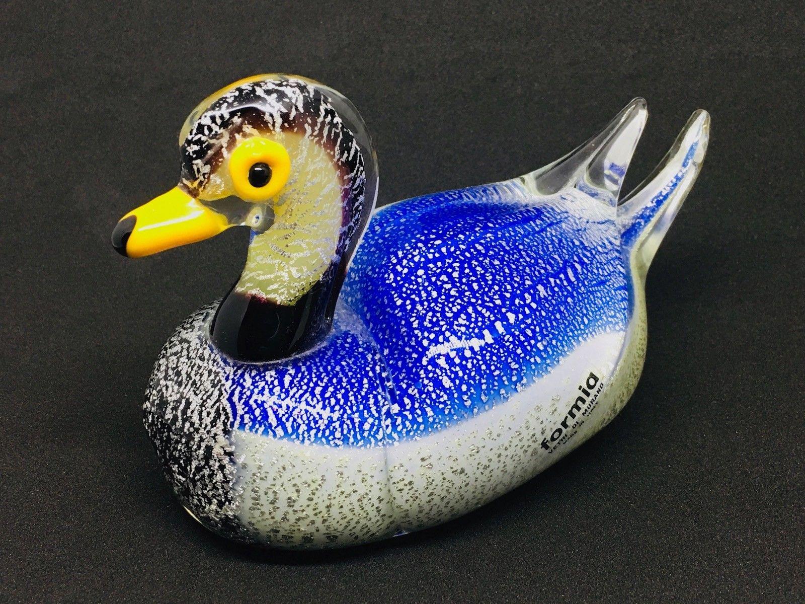 Duck Murano Glass Formia Vetri di Murano Italy Vintage Art Glass, 1980s ...