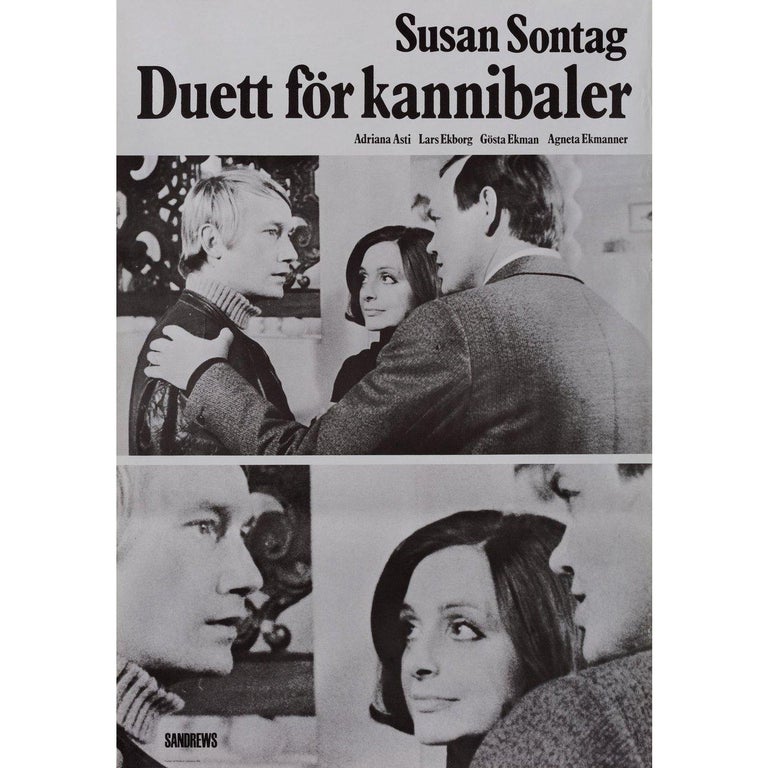 Duet for Cannibals 1969 Swedish B1 Film Poster For Sale at 1stDibs