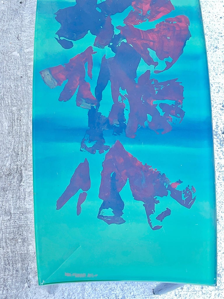 Duilio 'Dubé' Barnabe Reverse Painted Glass Top Cocktail Table for ...