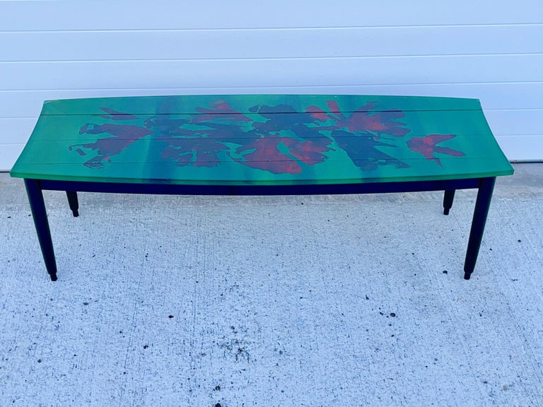 Duilio 'Dubé' Barnabe Reverse Painted Glass Top Cocktail Table for ...