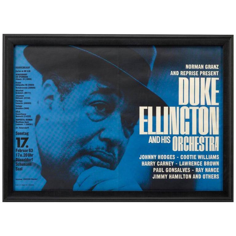 Duke Ellington and His Orchestra Vintage Jazz Music Poster, circa 1963 ...