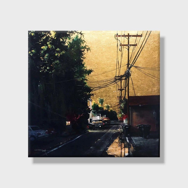 Duke Windsor - Impressionistic Cityscape Acrylic Painting, "Behind the ...