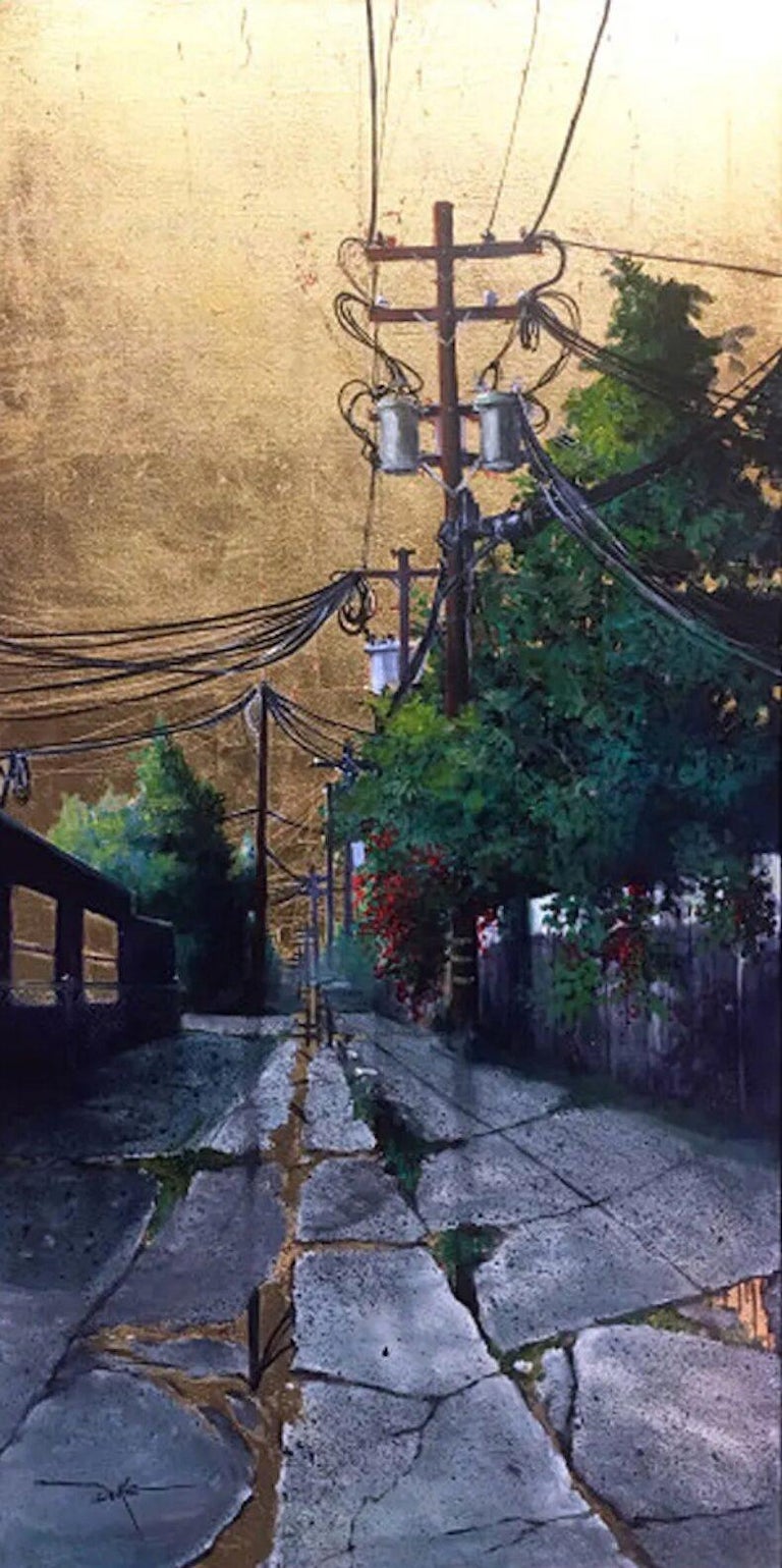 Duke Windsor - Impressionistic Cityscape Acrylic Painting, "Cracked ...