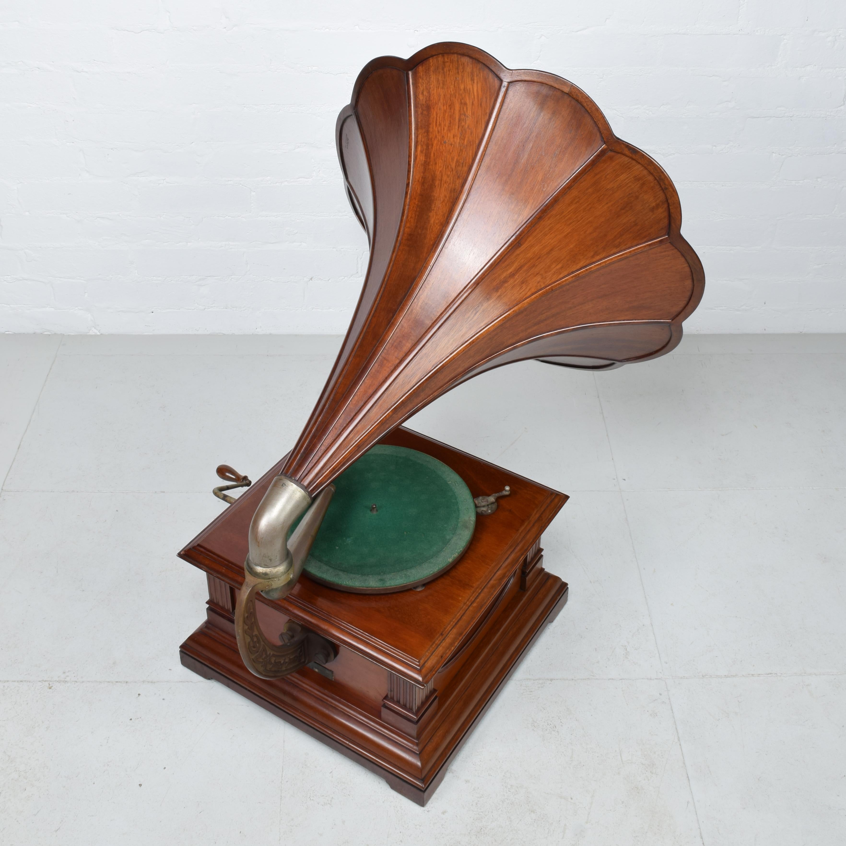 Dulcephone horn gramophone c. 1910. Wooden horn, large, magnificent ...