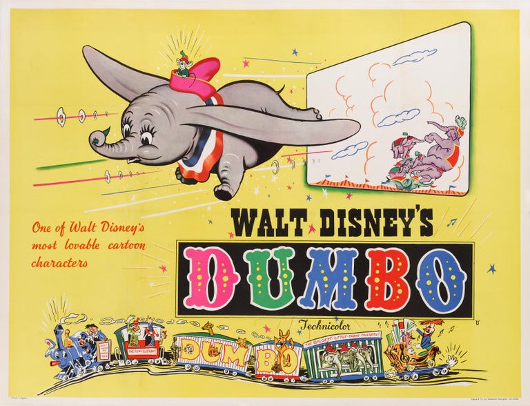 "Dumbo" Film Poster at 1stDibs | dumbo poster, dumbo movie poster