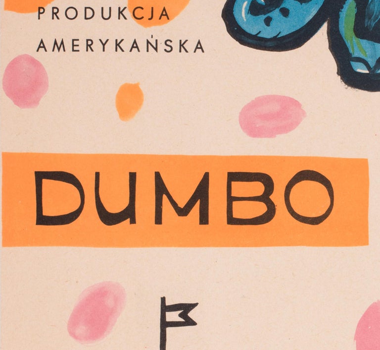 Dumbo Polish Film Movie Poster, Anna Huskowska, 1961 For Sale at 1stDibs