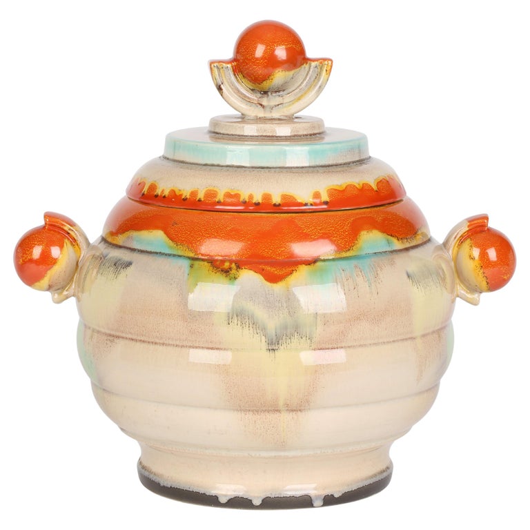 Dumler and Breiden Attributed German Art Deco Pottery Lidded Punch Pot ...