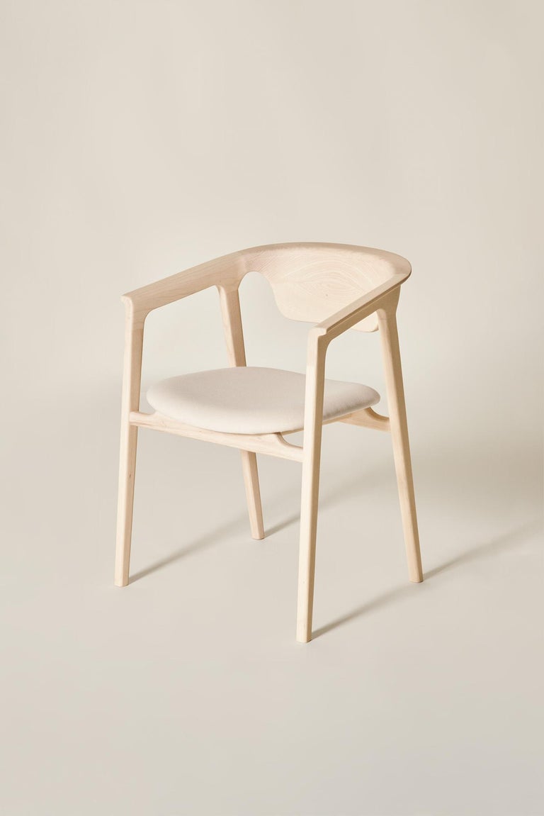 Duna Solid Wood Chair, Ash in Handmade Black Finish, Contemporary For ...