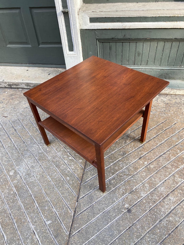 Dunbar Endtable Table with Brass Capped Feet For Sale at 1stDibs