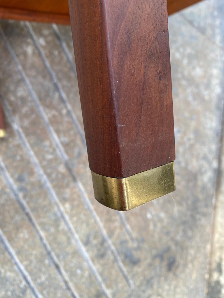 Dunbar Endtable Table with Brass Capped Feet For Sale at 1stDibs