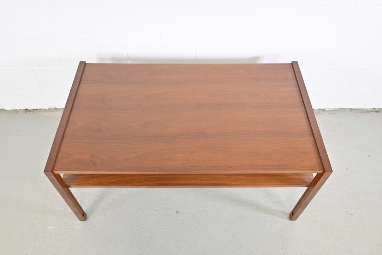 Dunbar Furniture Mid-Century Modern Two Tiered Walnut Coffee Table For ...