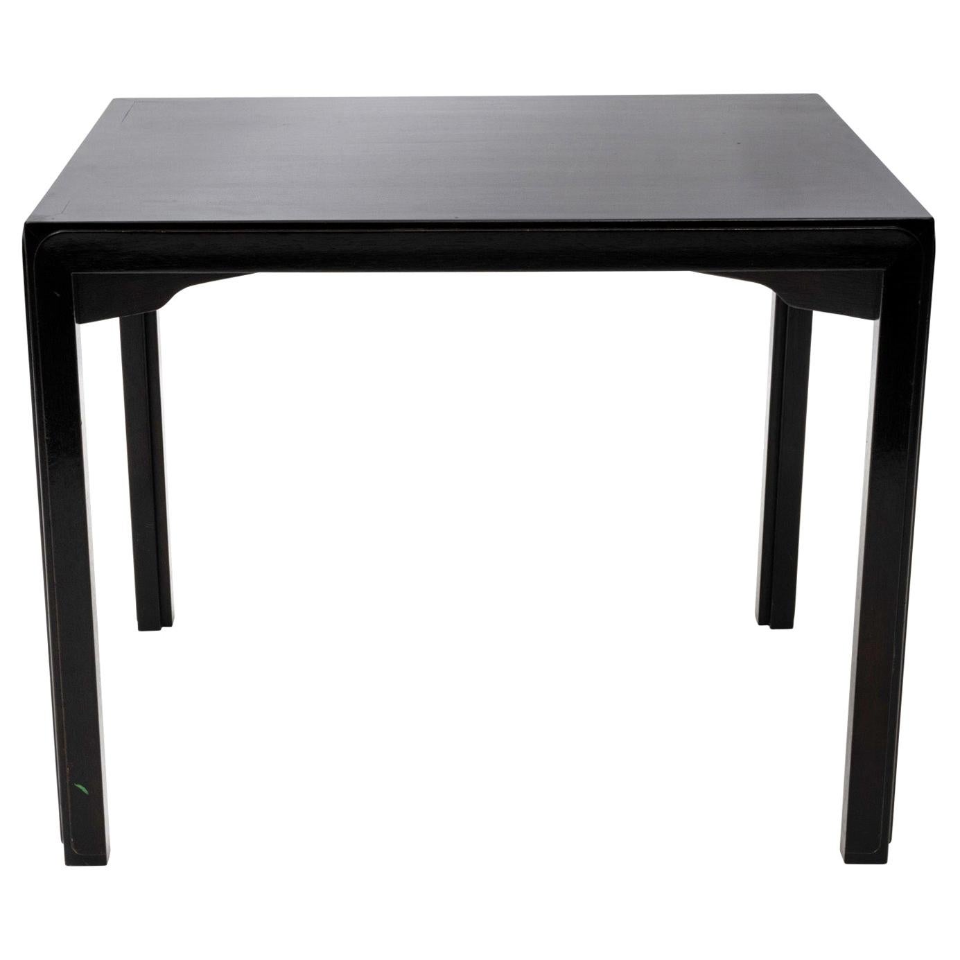 Italian Square fluted Apron and Leg Walnut Table with Siena Marble Top ...