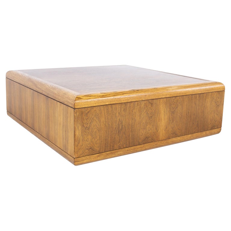 Dunbar Mid Century Burlwood and Oak Coffee Table at 1stDibs