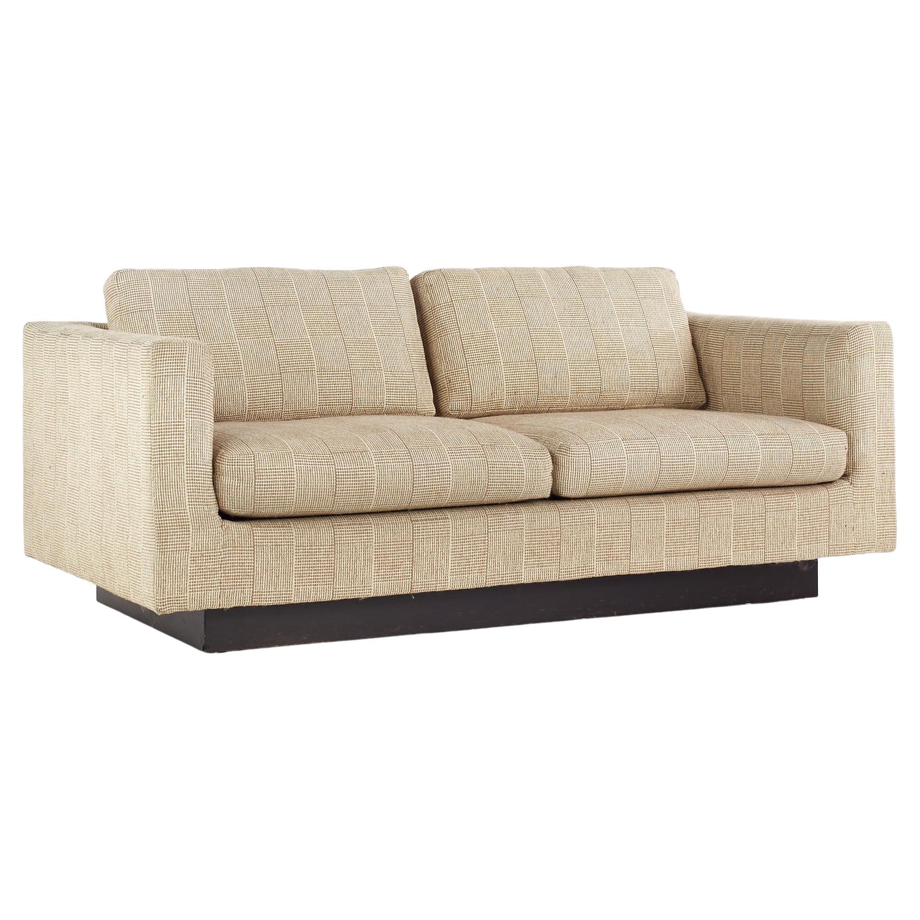 Salterini Mid-Century Modern Clamshell Settee Sofa at 1stDibs