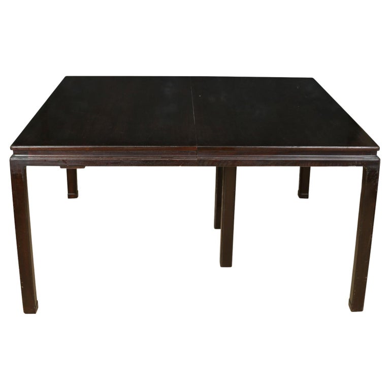 Dunbar Style Lacquered Dining Table with Two Leaves For Sale at 1stDibs