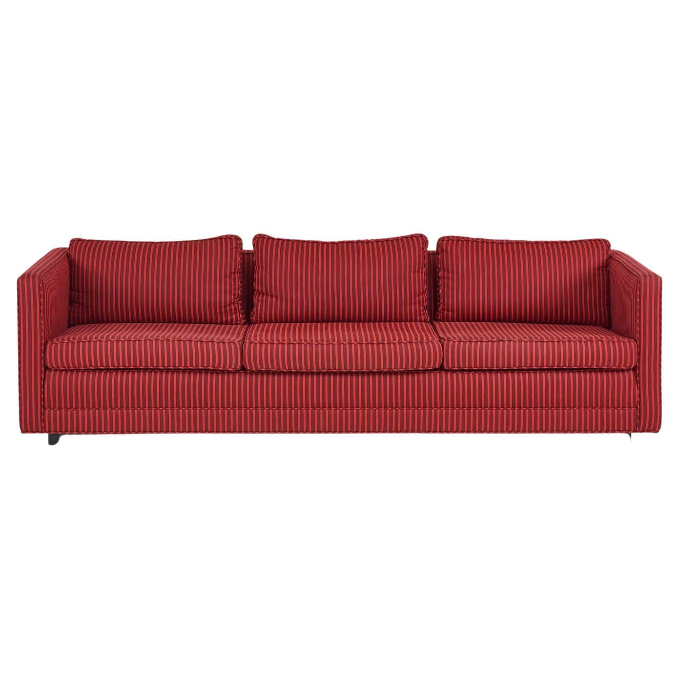 Curved Back Dunbar Sofa with Stainless Steel Legs at 1stDibs