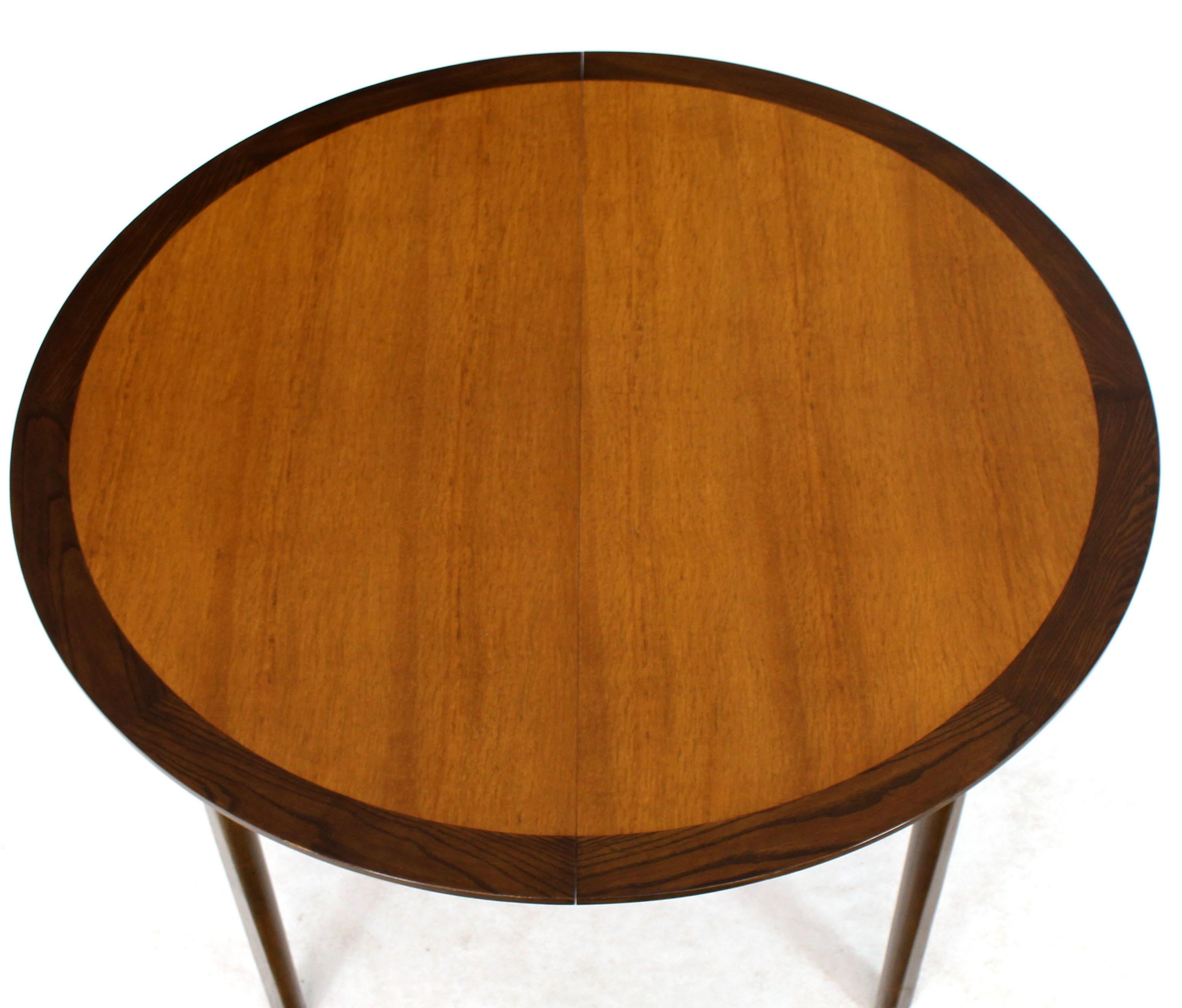 Dunbar Two-Tone Light and Dark Walnut Dining Table with Two Leaves at ...