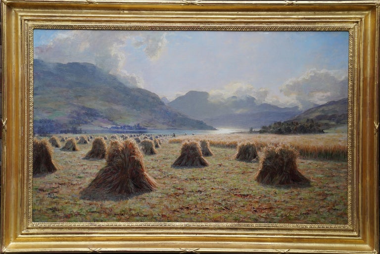 Duncan Cameron - Harvest in Stirlingshire - Scottish 19thC Victorian ...