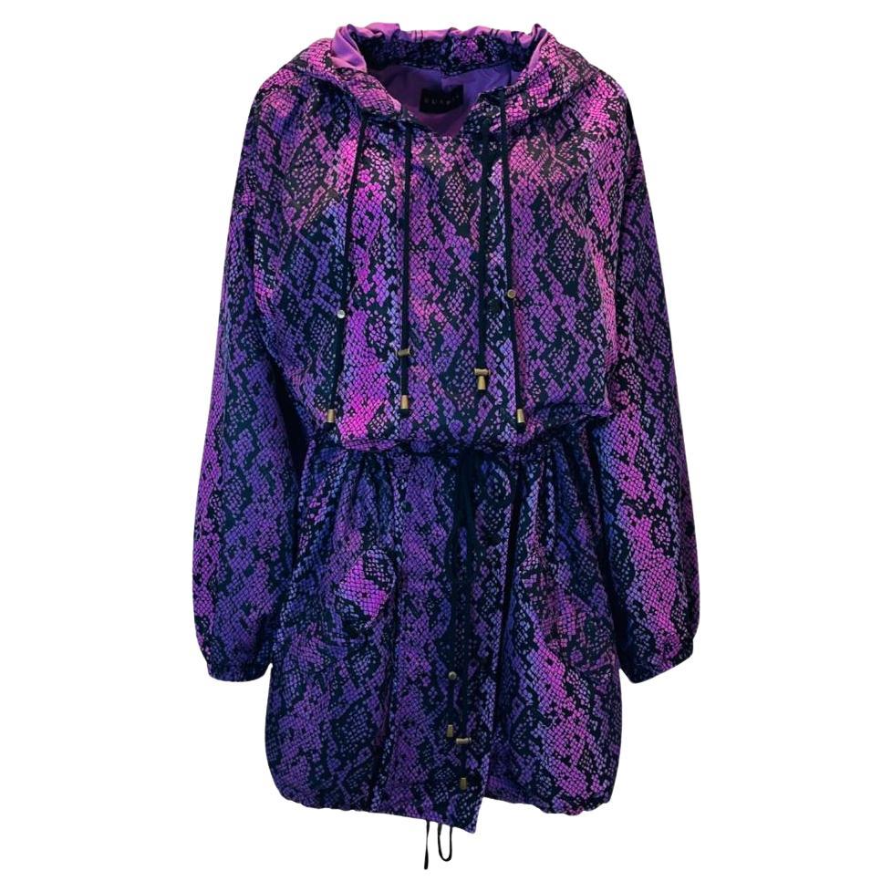 Dundas Python Print Parka Coat For Sale at 1stDibs