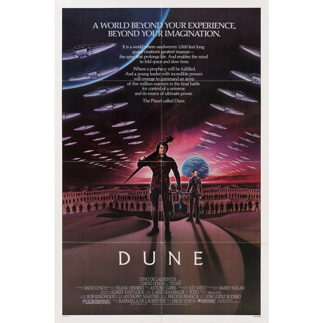 Dune 1984 U.S. One Sheet Film Poster For Sale at 1stDibs