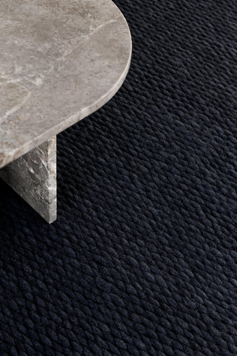 Dunes Night Handwoven Thick Wool Rug For Sale at 1stDibs